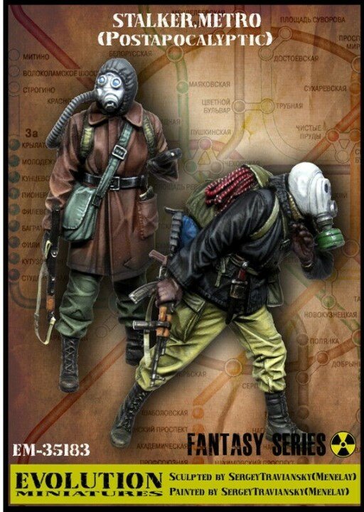 EM35183 Evolution Miniatures Сталкер. Метро (Postapocalyptic) 2 фигуры 1/35