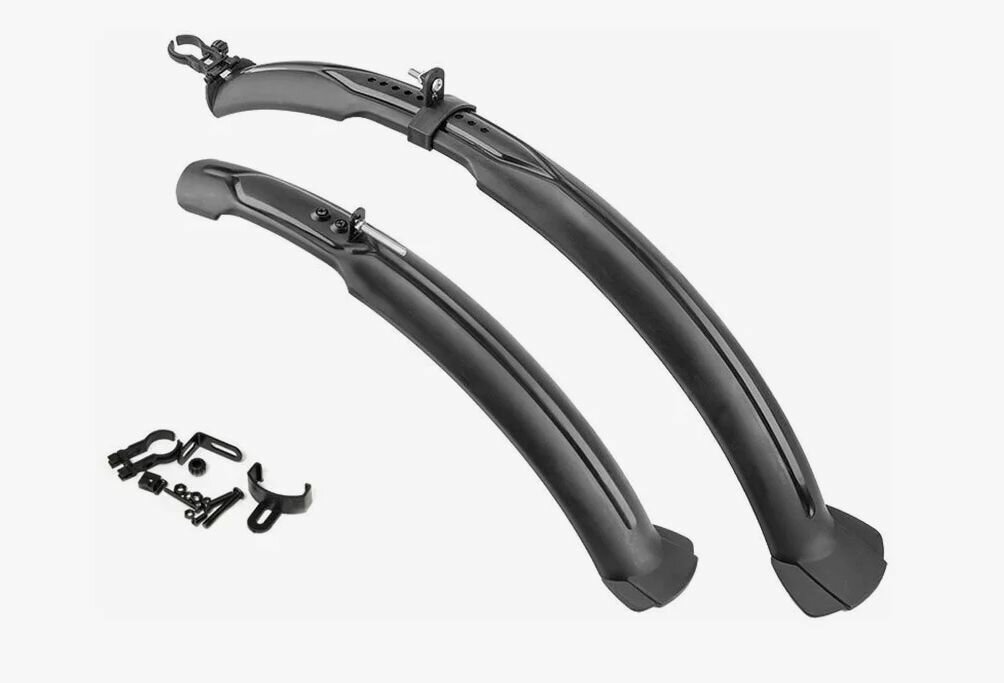 Крылья TRIX 24-26", комплект с брызговиками, ширина 60мм, пластик, черные