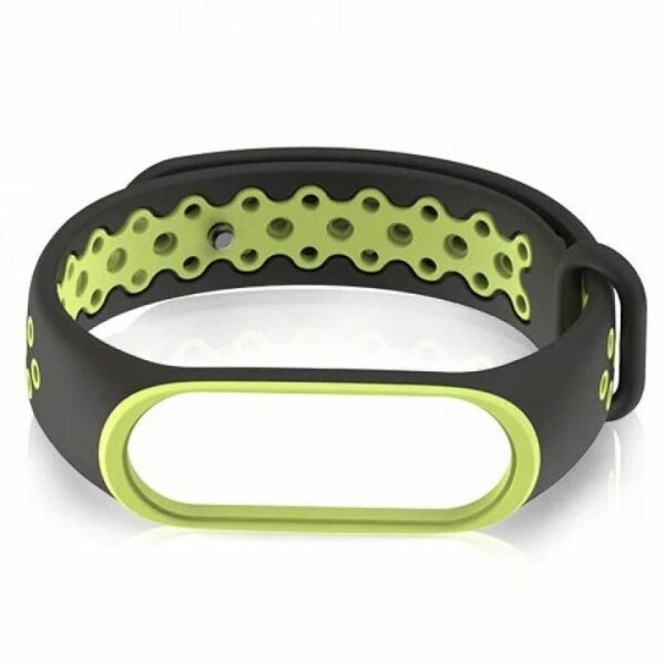 Ремешок силиконовый RedLine для Xiaomi Mi Band 6 Dark/Yellow