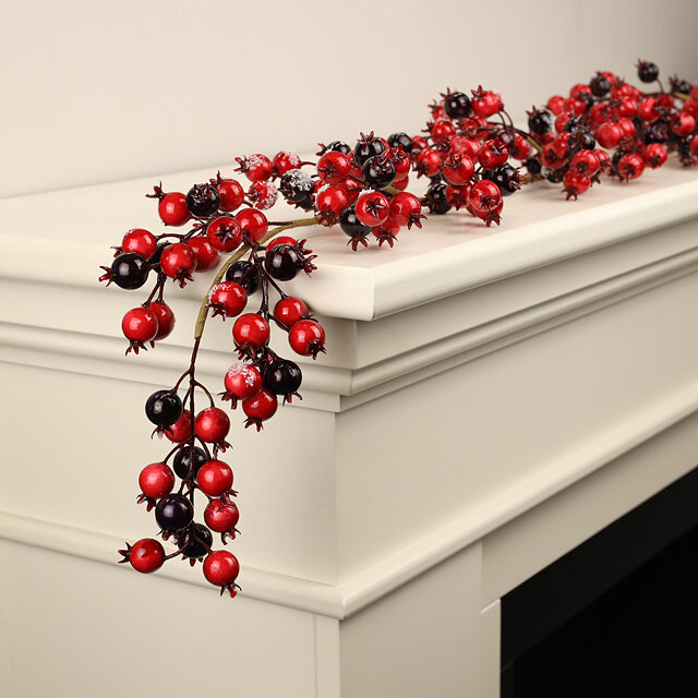 Декоративная гирлянда Berries Bennetti 180 см заснеженная, Edelman (Эдельман), 1139597-1