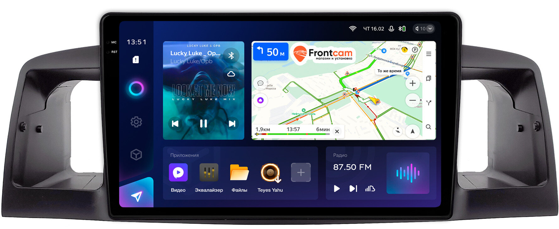 Штатная магнитола BYD F3 2005-2013 Teyes CC3 2K 360 6/128 9.5" RM-9076 Android 10 (4G-SIM, DSP, QLed)