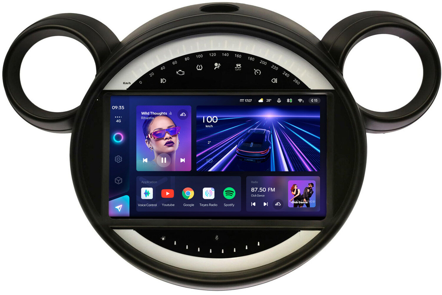 Штатная магнитола Mini Countryman, Paceman 2012-2016 Teyes CC3 2K 6/128 9.5" RM-9-715 Android 10 (4G-SIM, DSP, QLed)