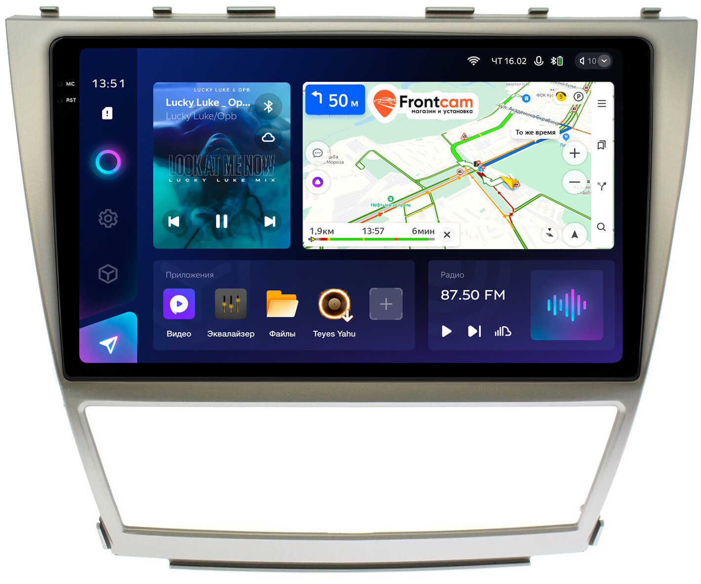 Штатная магнитола Toyota Camry XV40 2006-2011 Teyes CC3 2K 4/32 10.36" RM-1063 Android 10 (4G-SIM, DSP, QLed)