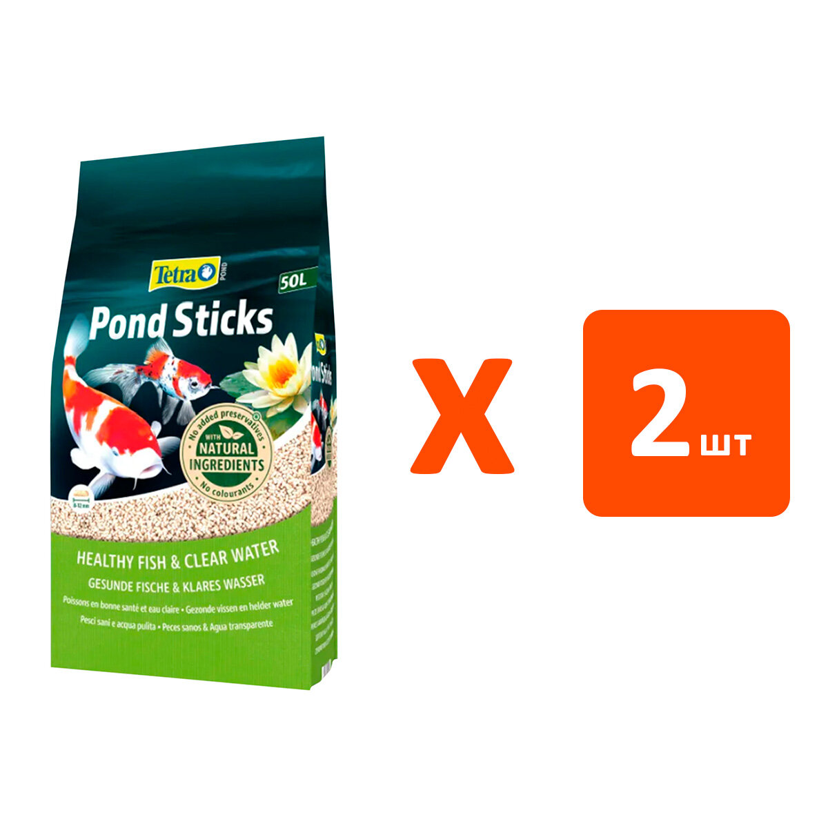 TETRA POND STICKS корм гранулы для прудовых рыб (50 л х 2 шт)