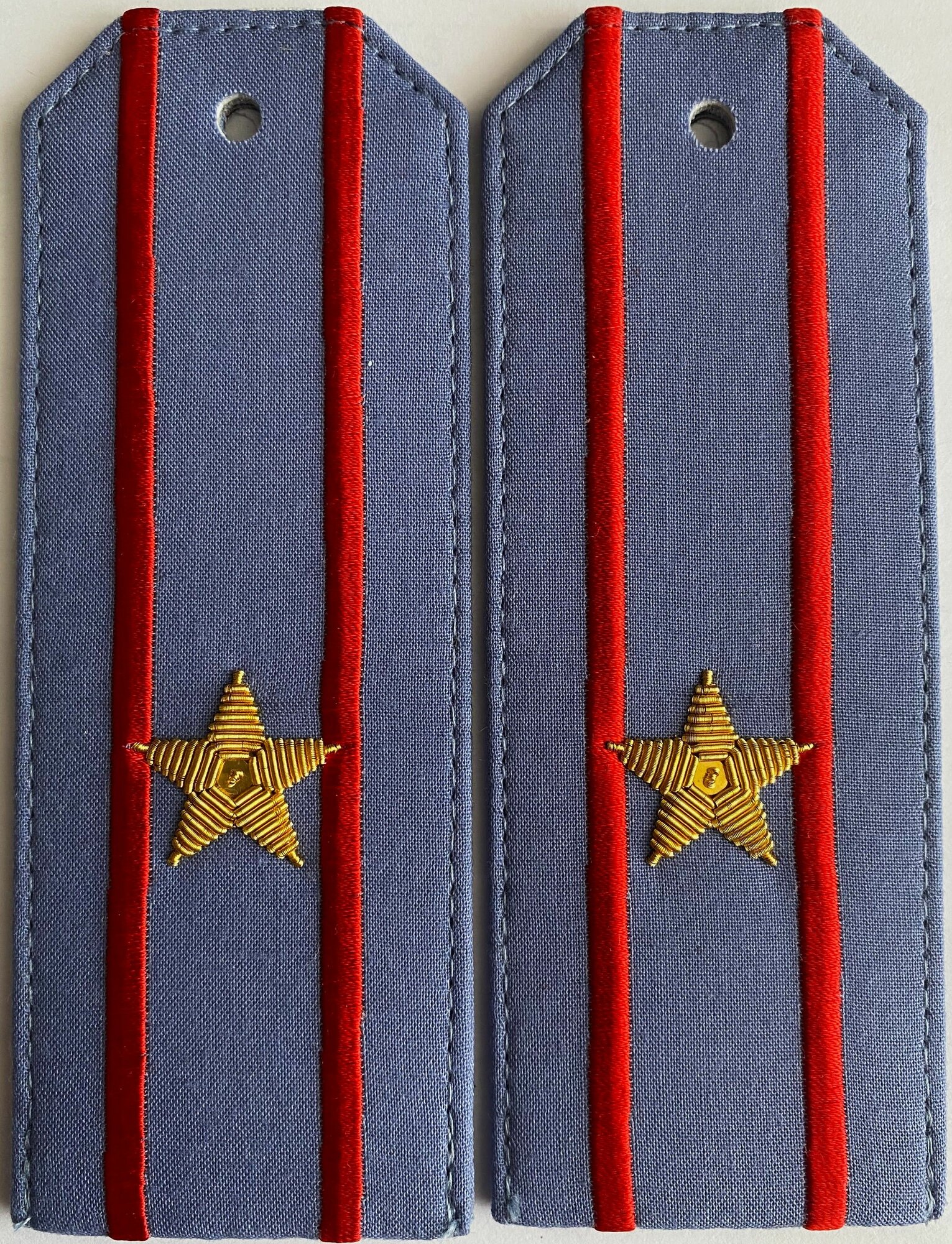 Погоны из рубашечной ткани серо-голубые, майор