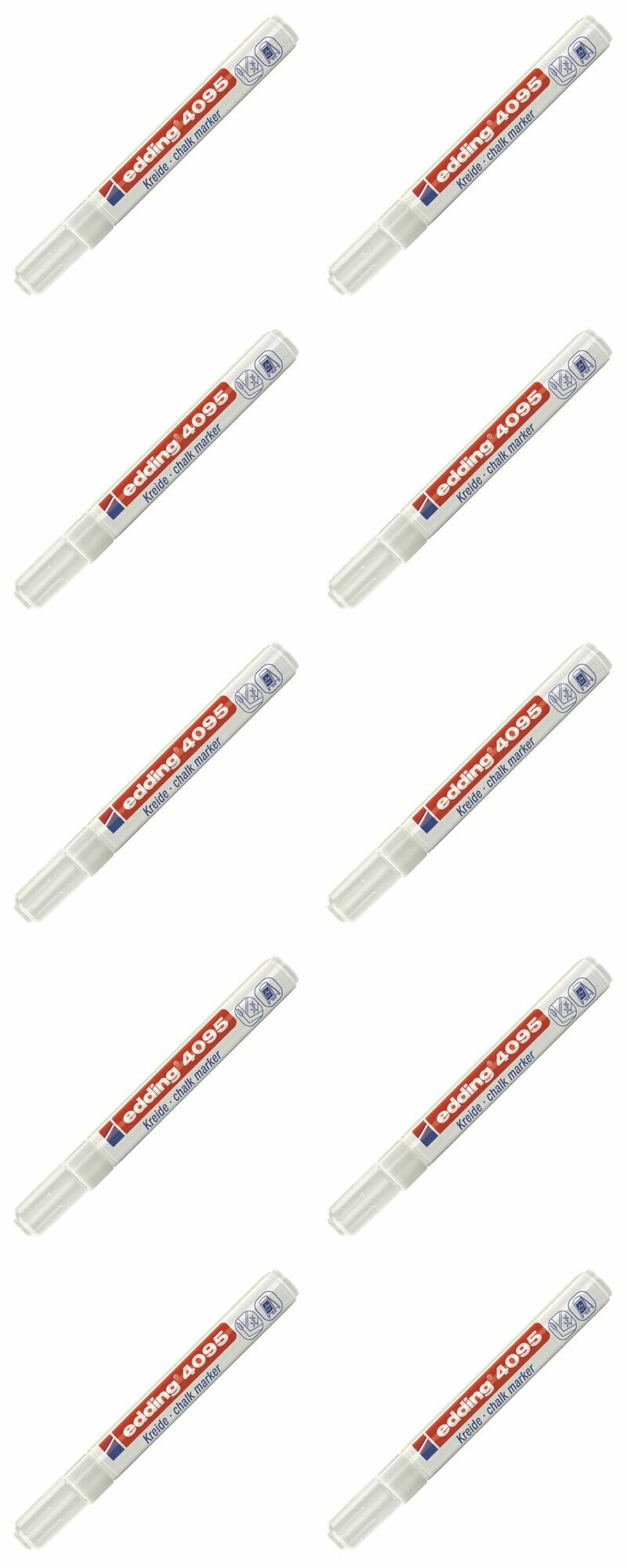 Edding Маркер меловой chalk marker, белый, 10 шт