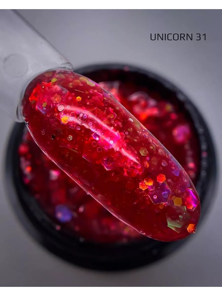 Гель с блестками Unicorn gel 31, 5мл