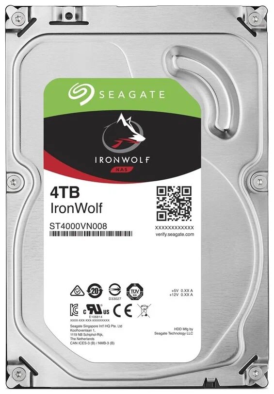 Жесткий диск Seagate IronWolf 4 ТБ ST4000VN008