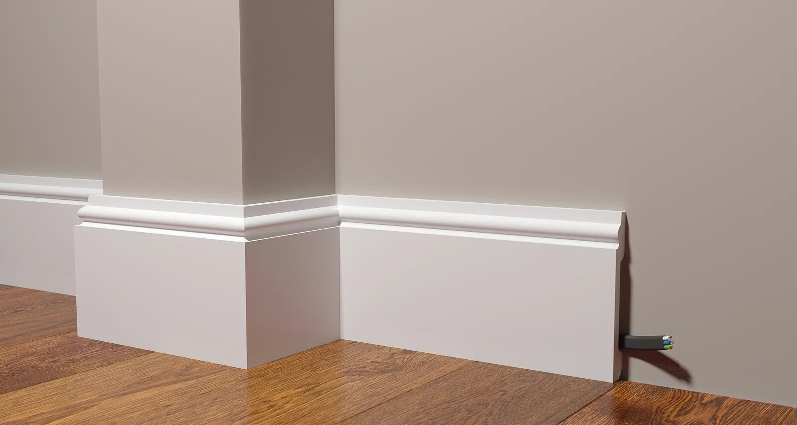 Плинтус DD31 Decor-Dizayn 138*20*2000мм, под покраску, 1 шт.