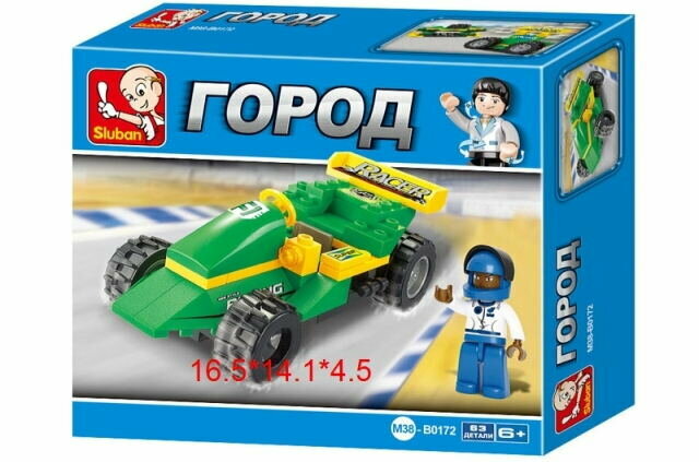 Конструктор "Гонщик" (63дет) в коробке