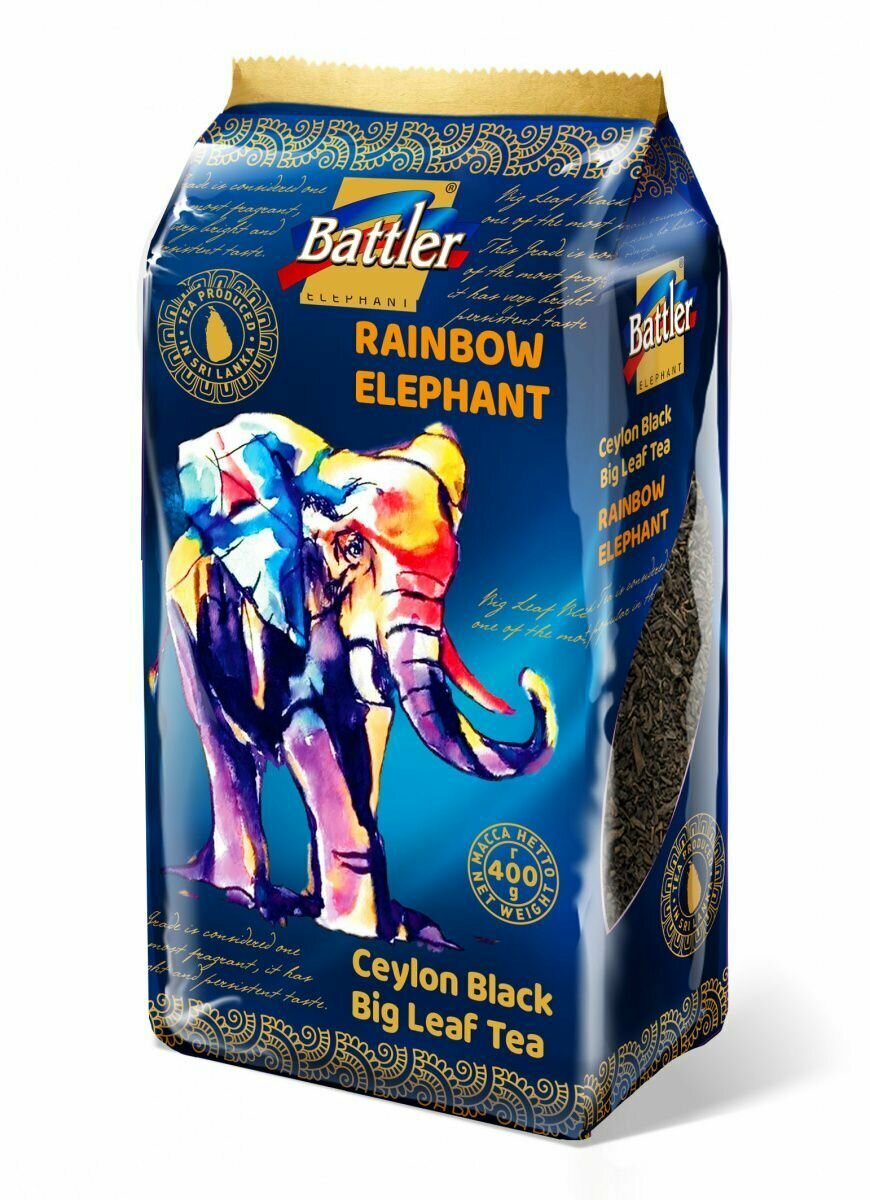 Battler Чай черный Радужный слон, листовой, 400 г