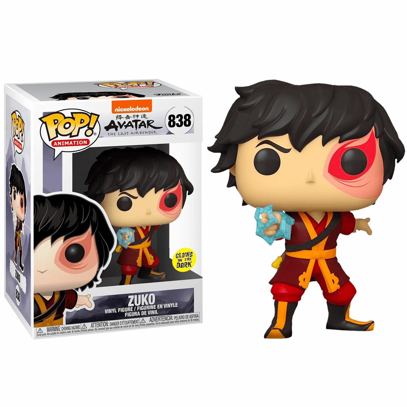 Фигурка Зуко с молнией светящийся (Zuko with Lightning GitD (Эксклюзив Box Lunch)) из мультсериала Аватар: Легенда об Аанге 838