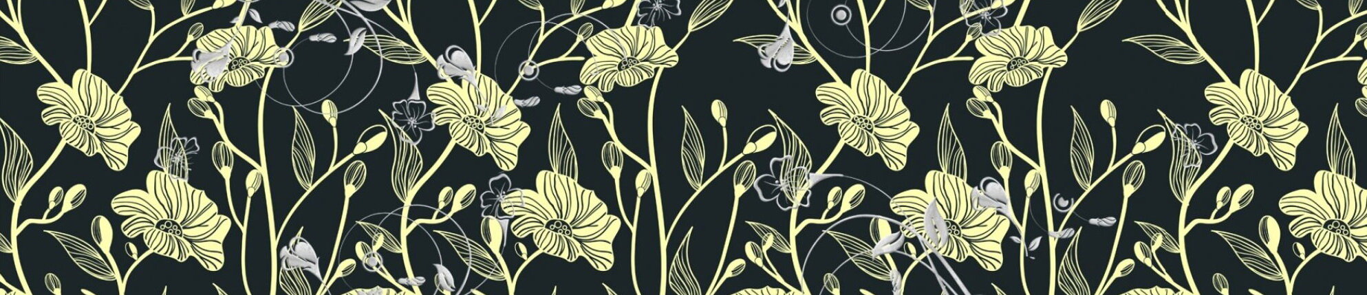 Кухонный фартук/стеновая панель МДФ для кухни 2800*600*6мм MR-14 "Узор" Серебро (эффект мерцания)