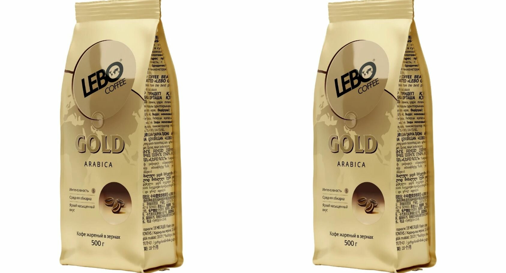 Lebo Кофе в зернах Gold, 500 г, 2 уп