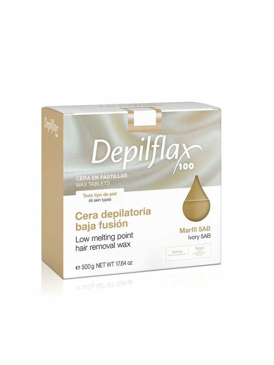 Depilflax Воск Горячий пленочный в брикетах, Слоновая кость 500 гр.