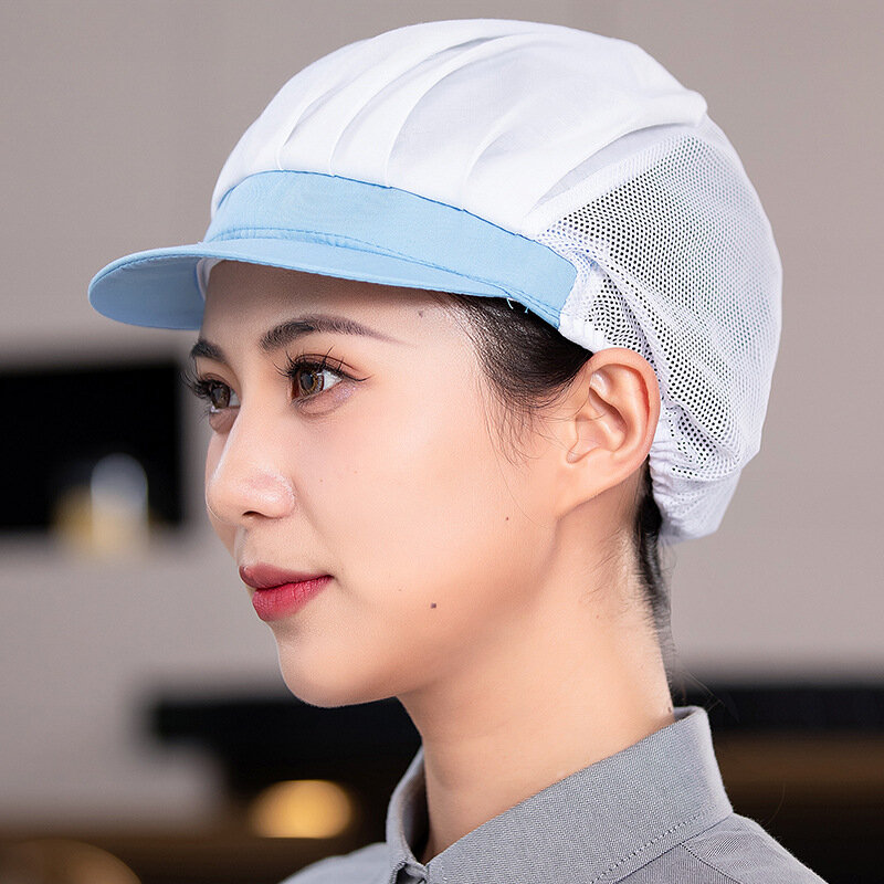 Рабочая шляпа, регулируемая, белая сетка, эластичная лента, 50-60 см