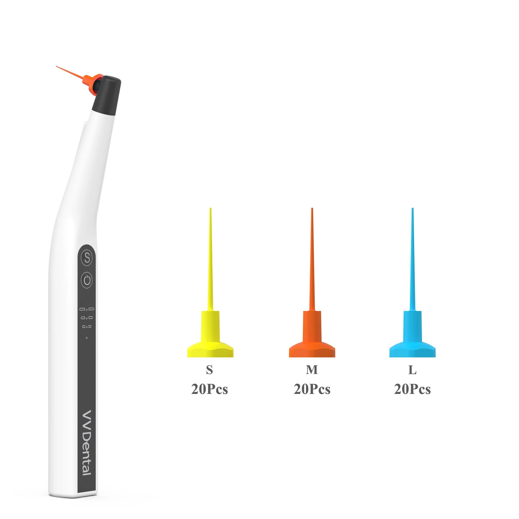 VV DENTAL Ирригатор корневых каналов, серый, 60 насадок