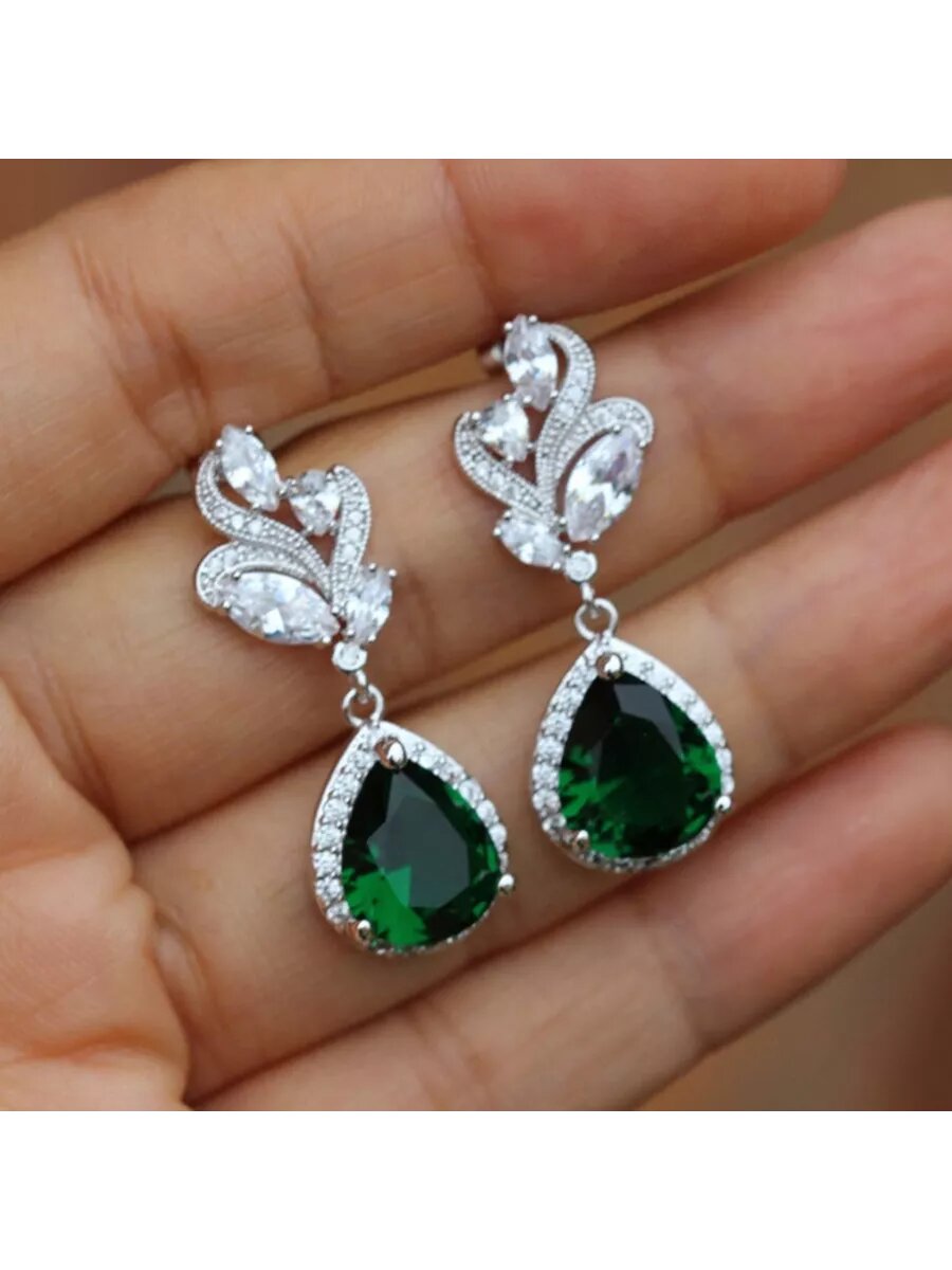 Серьги, фианит