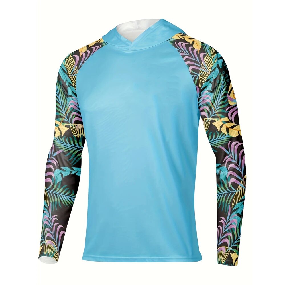 Рубашка для рыбалки, года, Upf 50, Солнцезащитный топ с капюшоном, УФ-защита, повседневная одежда, с капюшоном для рыбалки