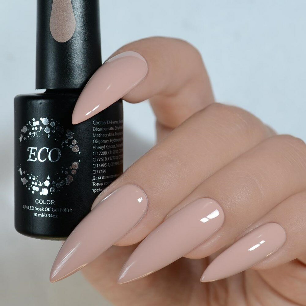 Гель-лак для ногтей ТМ ECO №09 Основная (шеллак), какао, 10мл