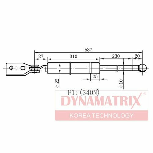 Амортизатор багажника Dynamatrix-Korea DGS043738 для Mazda 323 VI