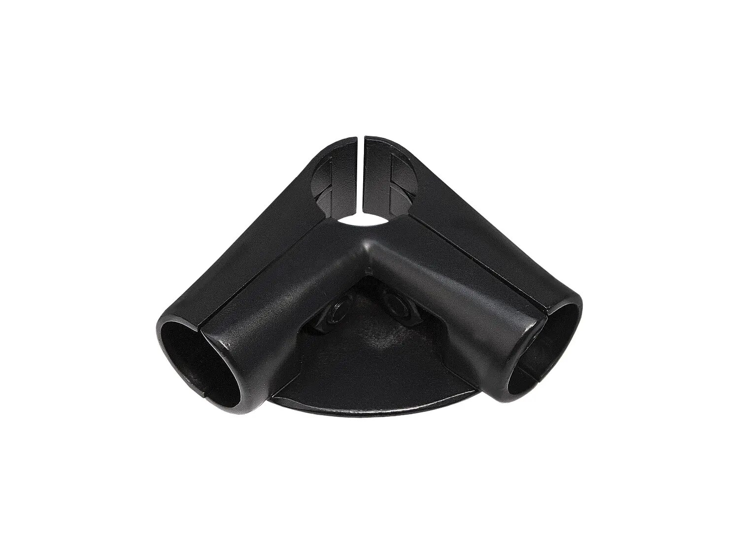 Соединитель 3-х труб угловой с площадкой для полки Palladium цвет черный