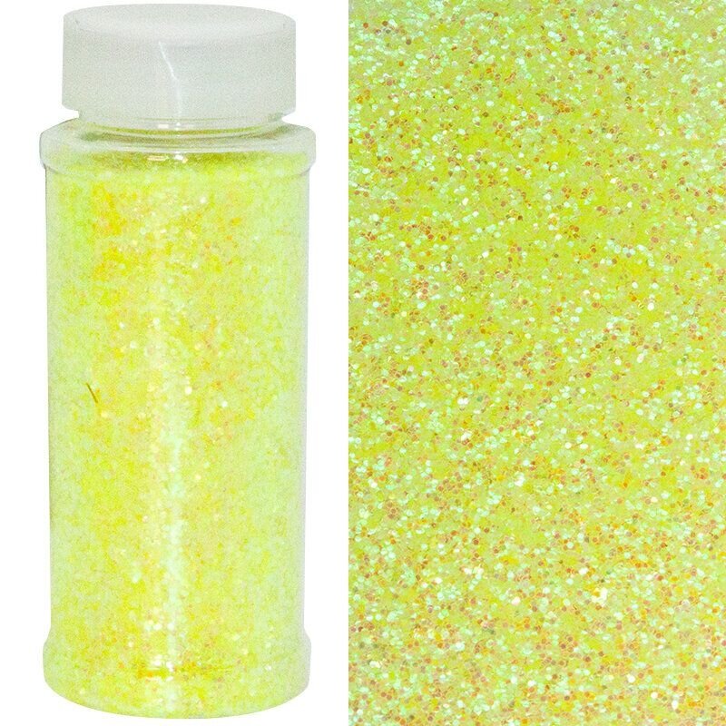 Конфетти фольга Шестиугольники, Желтый, Перламутр, 0,1 см, 90 г.