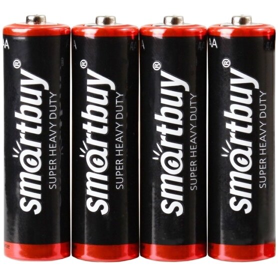 Батарейки SmartBuy солевая R3, тип ААА 4S спайка, 4 шт
