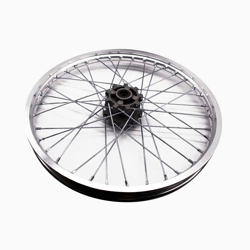 Обод алюминиевый передний на мотоцикл TTR250Rb, KAYO K1 1.6-21 (спицы) (диск. 6x76) хром