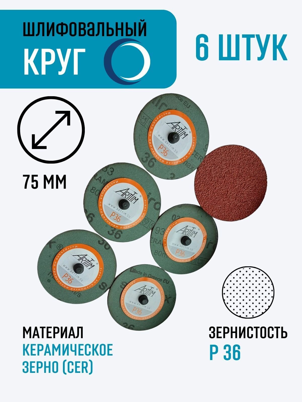 Круги шлифовальные зачистные диски керамика крепление roloc