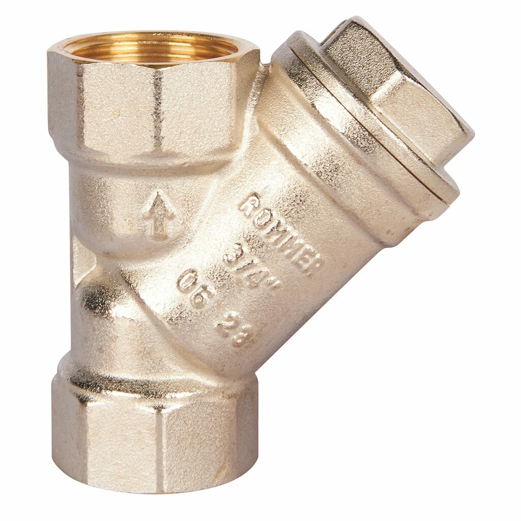 ROMMER 3/4" Фильтр грубой очистки косой 500 мкр.