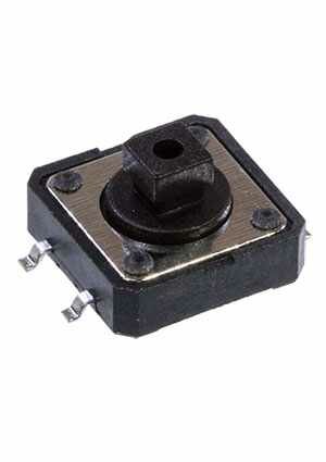 KAN1241-0731B-22, тактовая кнопка SMD 12х12х7.3мм (=1273SHIM-160G-G) (25 шт.)