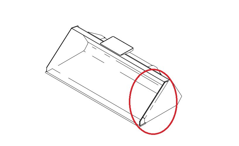 Кромка ковша боковая Locust L1203