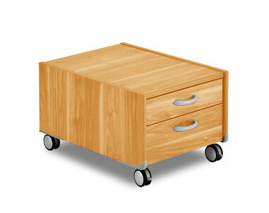 Тумба "Мини" красный бук / металлик