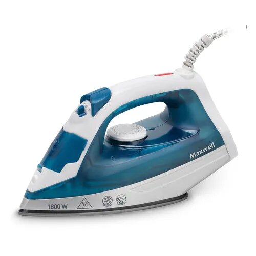 Утюг Maxwell MW-3056, 1800Вт, белый/синий