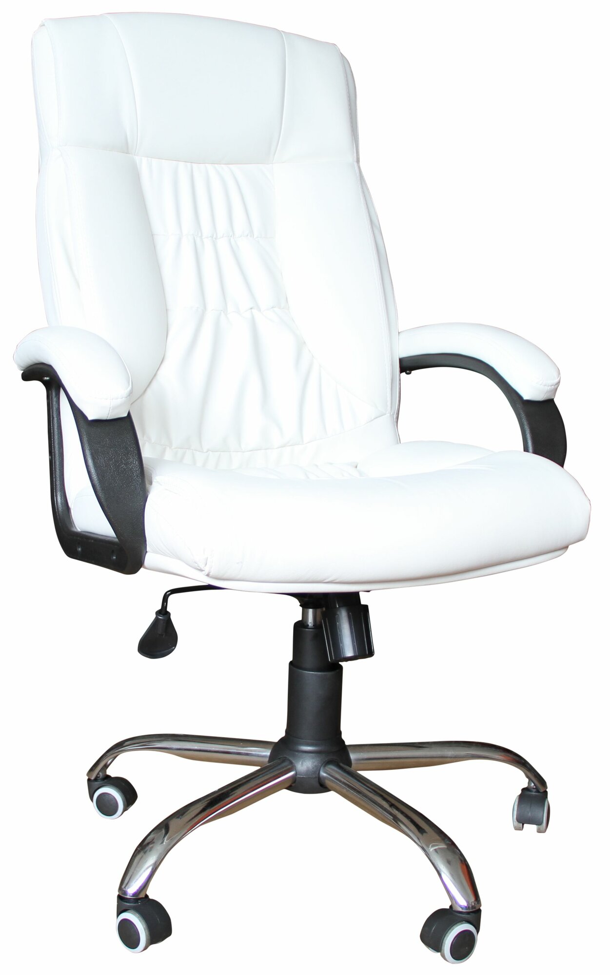 Кресло Q-8 z мп 727 s натуральная кожа мадрас белая/газлифт 4 класс/до 140 кг