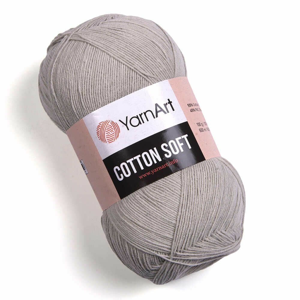 Пряжа YarnArt Cotton Soft 49 (1 моток, 100г/600м) светло-серый