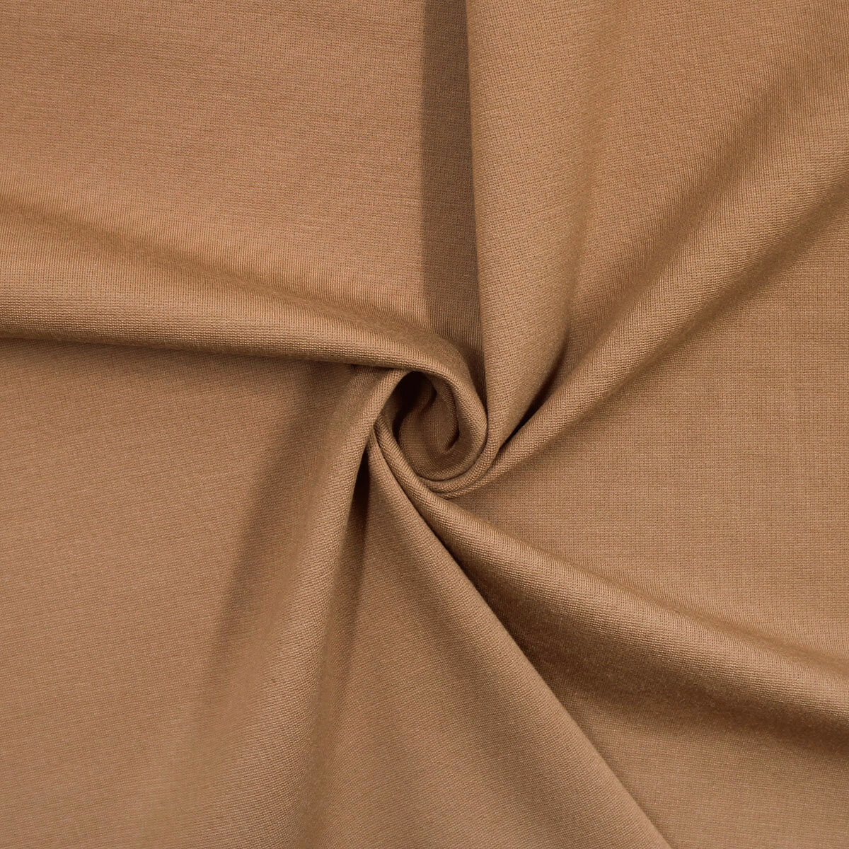 Трикотажная ткань "Джерси" темно-бежевая, 1,4х1 м, 67 % вискоза, 3 % эластан