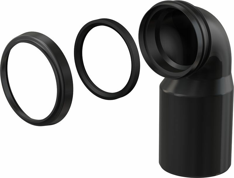 Колено выпускное для унитаза Alcaplast M906 Черное