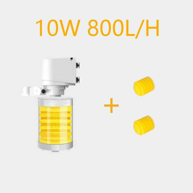 Встроенный фильтр SOBO 10 Вт, выход для воды в виде утконоса, встроенная губка, 800 л/ч, подходит для аквариума 30-60 см, запасная губка