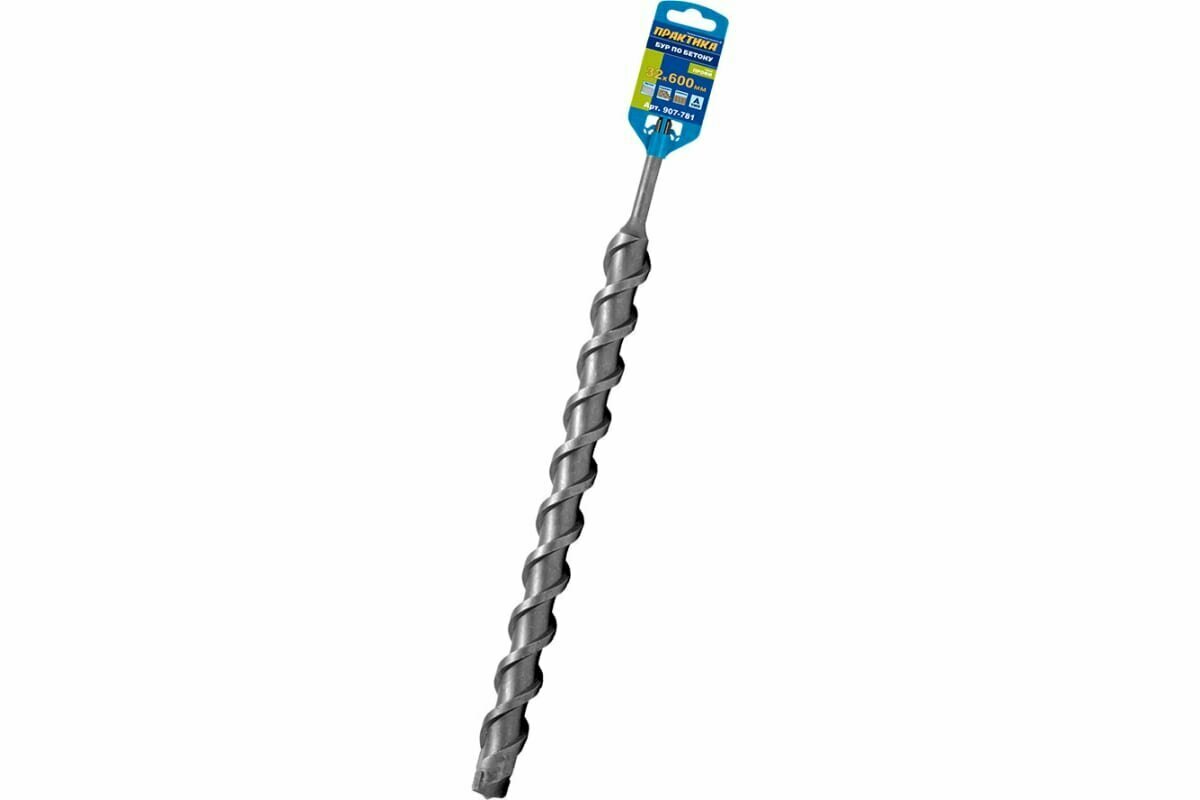 Бур по бетону Профи SDS-plus 32x550/600 мм ПРАКТИКА 907-781