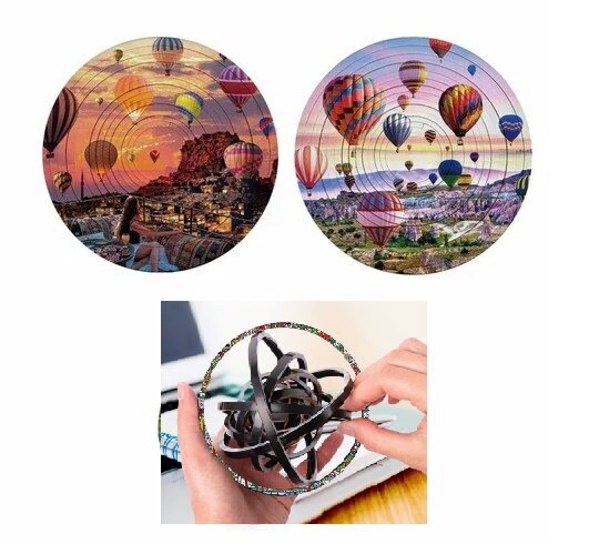 ROUND puzzle Вращающийся 3D пазл-головоломка "Воздушные шары", антистресс
