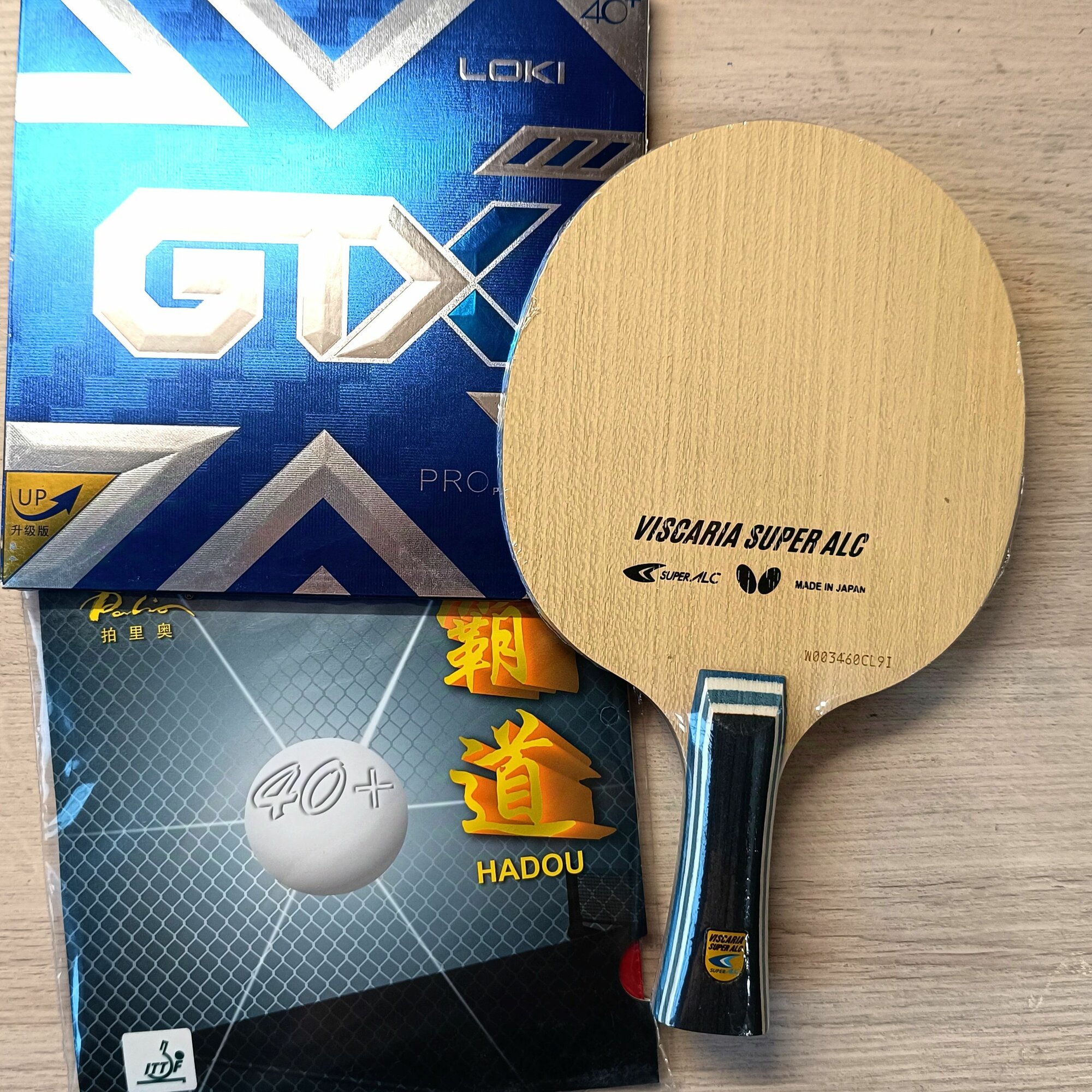 Ракетка ручной сборки Butterfly viscaria SUPER ALC + Loki GTX + palio hadou 40