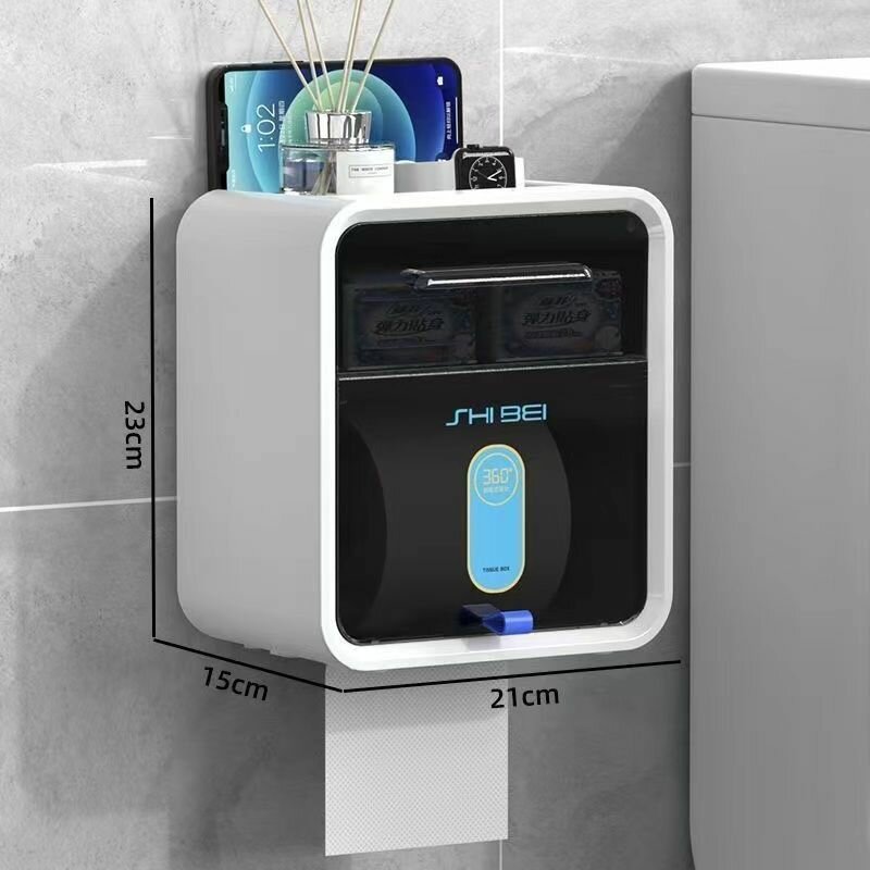 Держатель для туалетной бумаги, органайзер для ванной комнаты и туалета/коробка для салфеток Размер: 21*15*23 см