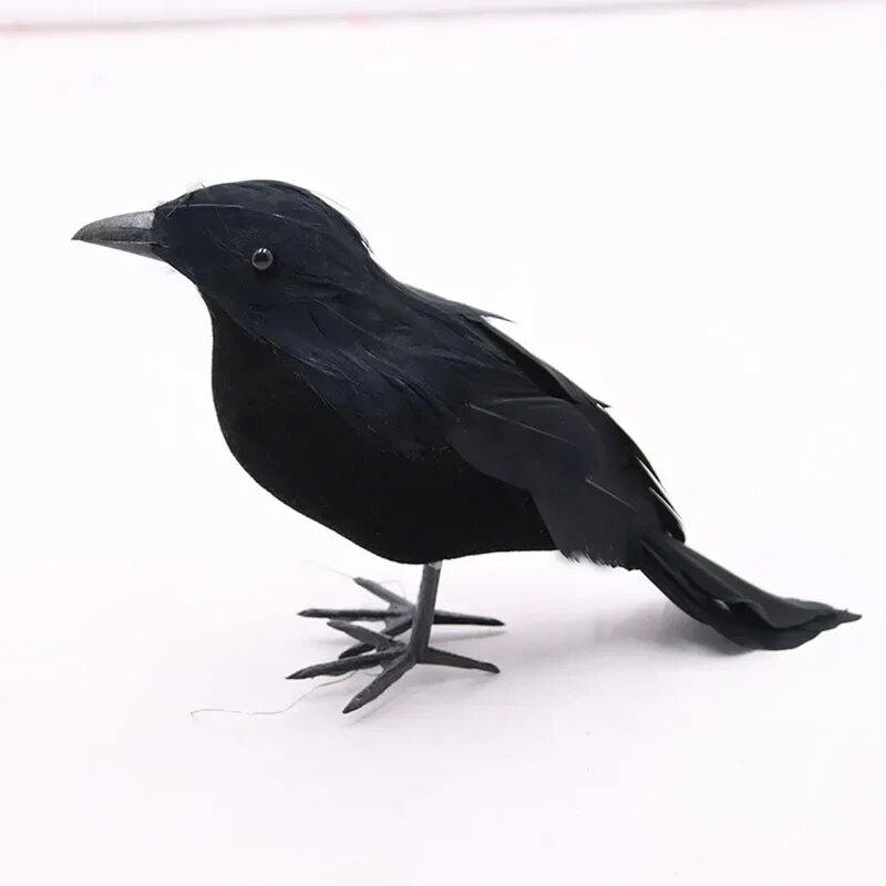 Искусственная ворона черного цвета Crow A
