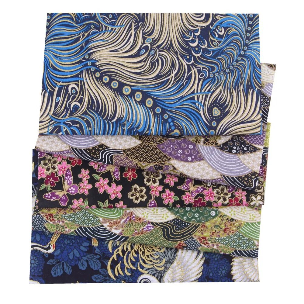 Комплект хлопковой ткани 20x25см для шитья Темно-синий, 31