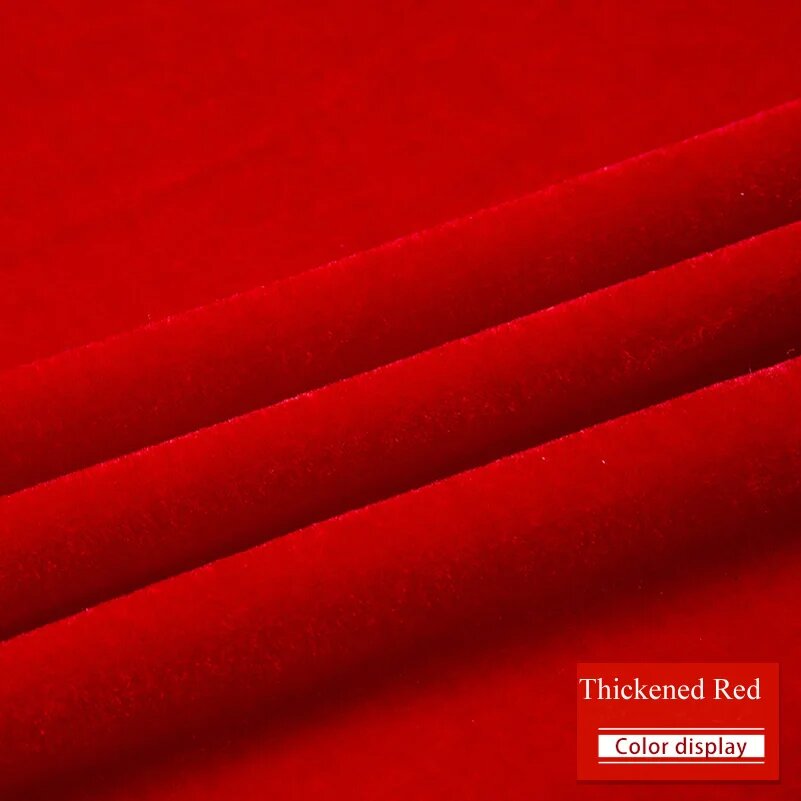 Золотистый бархатный велюр для мебели Красный, Thickened Red