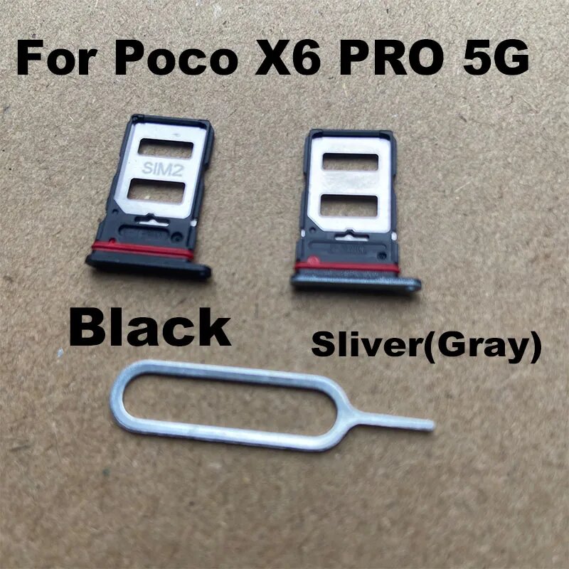 Держатель Sim-карты Xiaomi Poco X6 PRO Gray Sliver