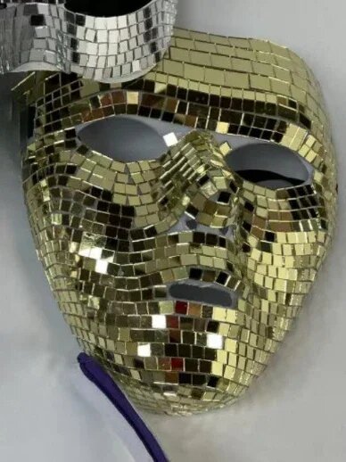 Зеркальная маска для лица Disco Ball Full mask-gold