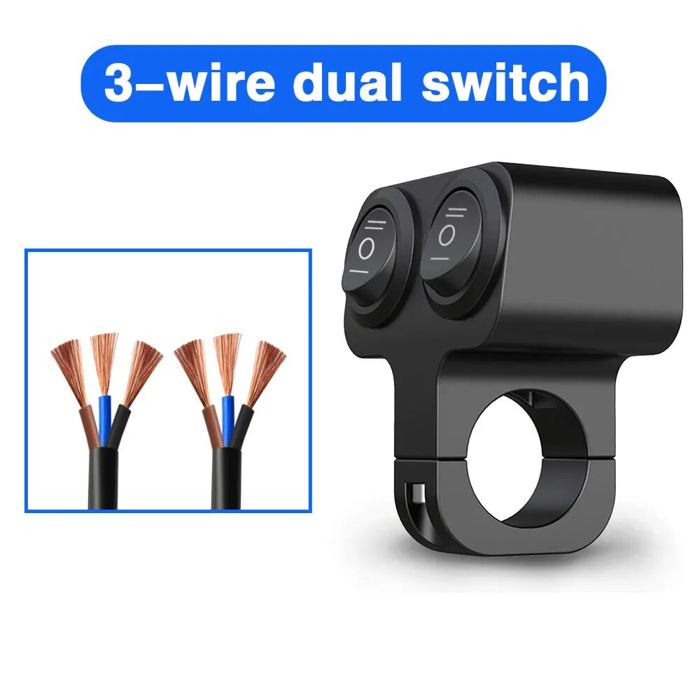 Прожекторы для электрического мотоцикла, переключатель стоп-сигнала, преобразователь указателей поворота, тумблер, кнопка контроллера скутера со светодиодной подсветкой Type D